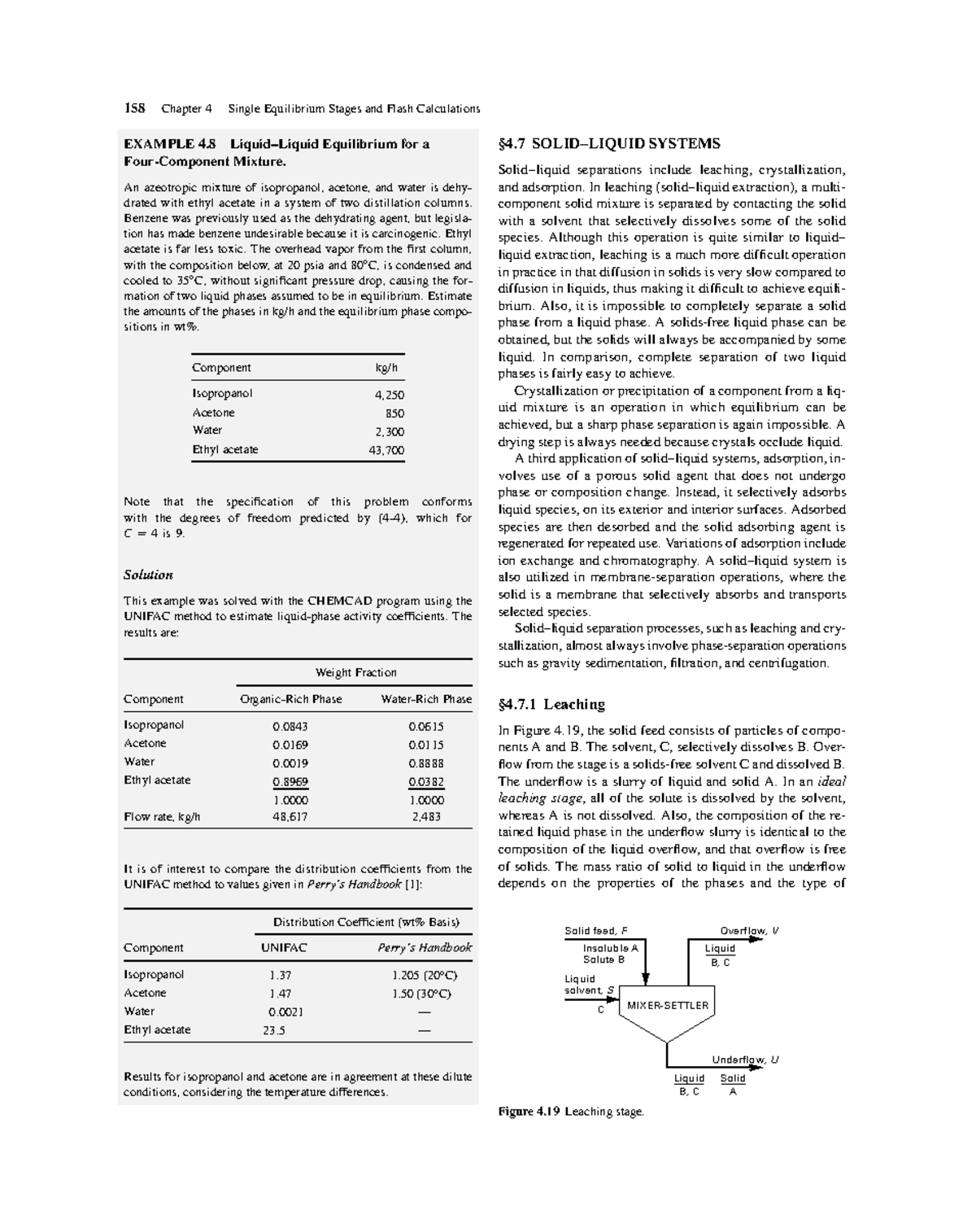 Separation Process Principles PDFDrive 1 - EXAMPLE 4 Liquid–Liquid Equilibrium for a Four ...