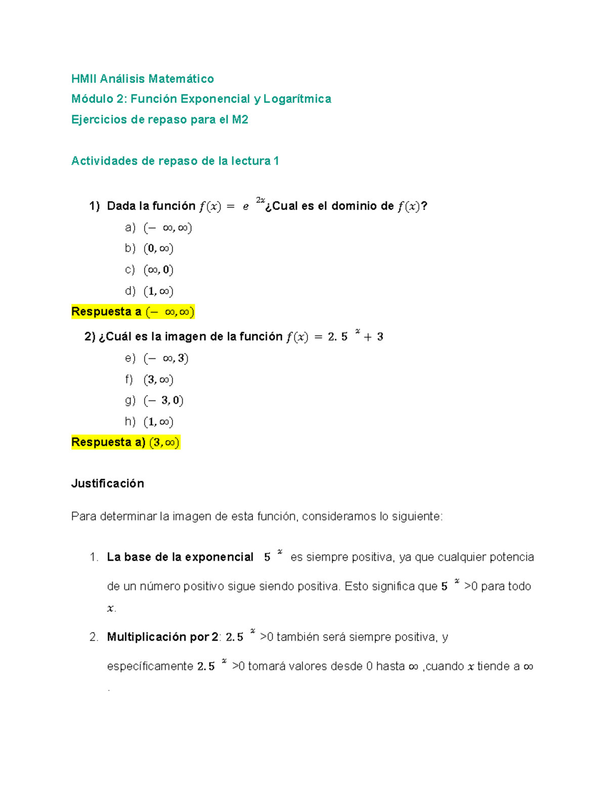 Ejercicios de repaso para HMII-2024 Modulo 2 - HMII Análisis Matemático ...