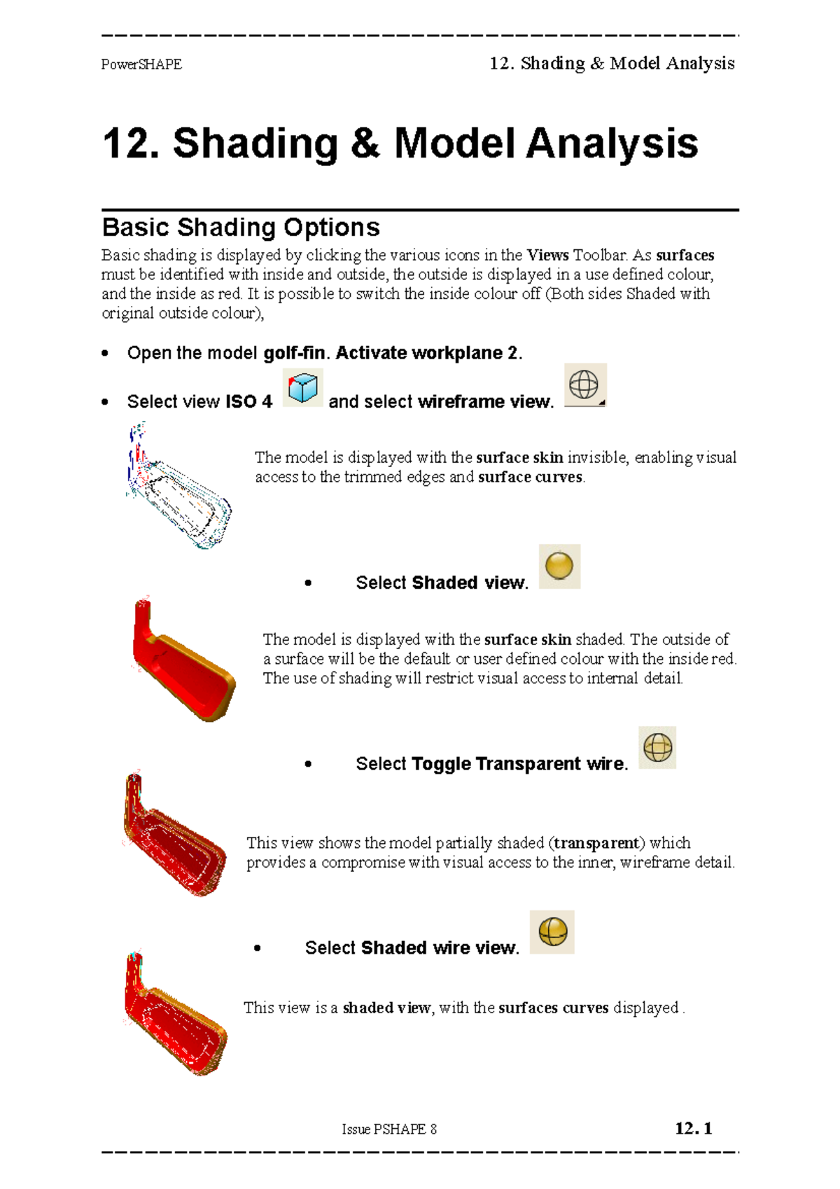 12-Shading-Model Analysis - PowerSHAPE 12. Shading & Model Analysis 12 ...