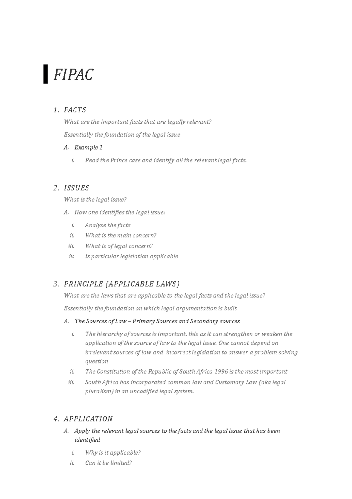 Introduction to legal problem solving - LAWS1011 - Wits University - Studocu
