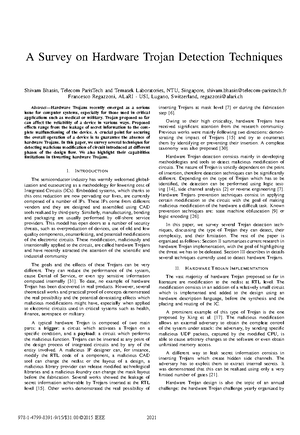 Hardware Trojan Detection Using Machine Learning A Tutorial - 46 Hardware Trojan Detection Using ...