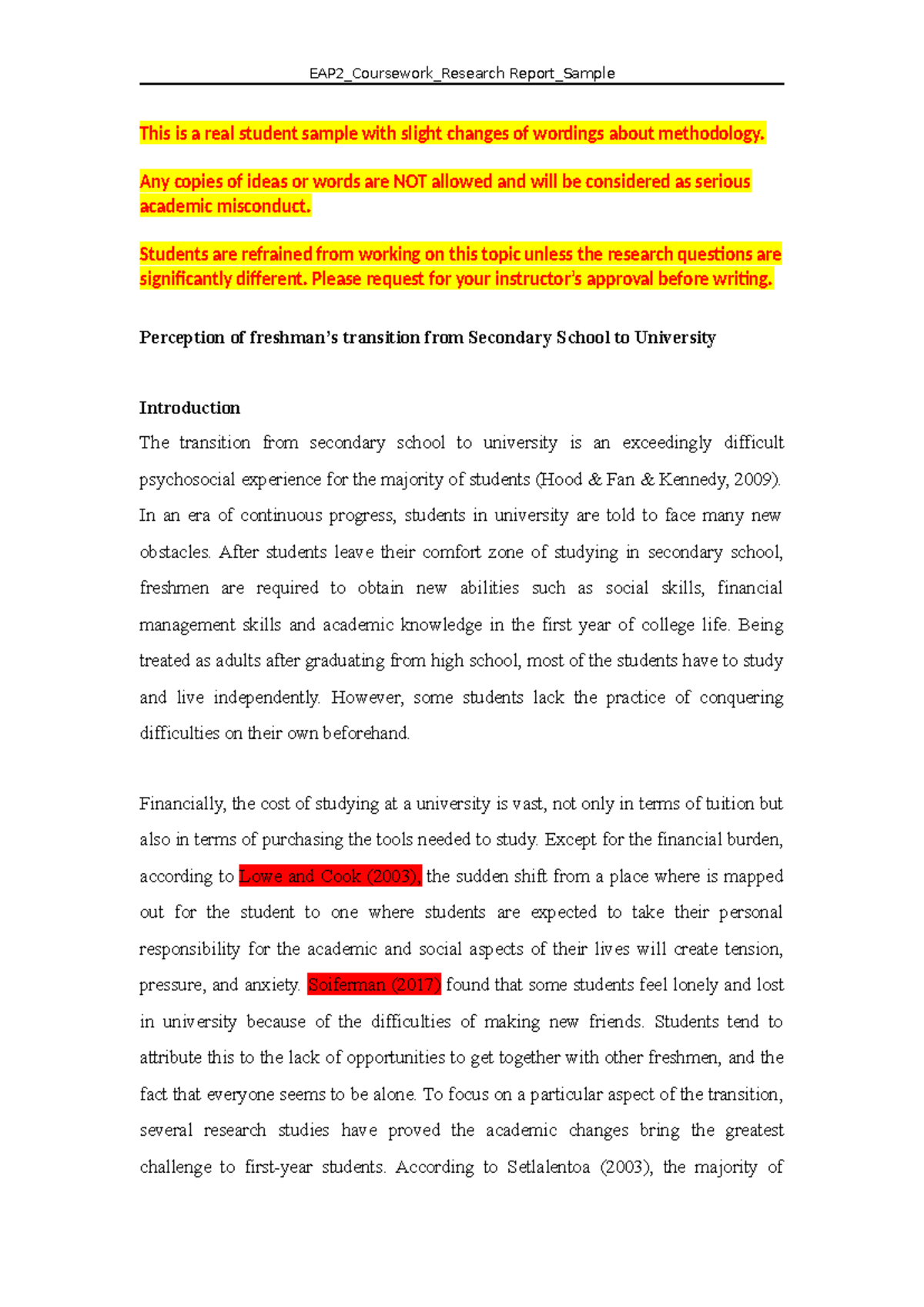 IMRD Paper Student Sample With Teacher Comments - This is a real ...