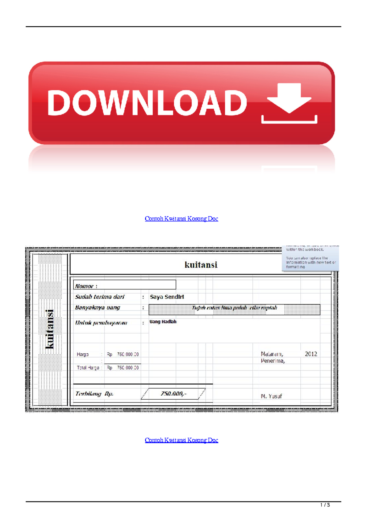 Pdfcoffee - Kwitansi - Sistem Informasi - Contoh Kwitansi Kosong Doc Contoh Kwitansi Kosong Doc ...
