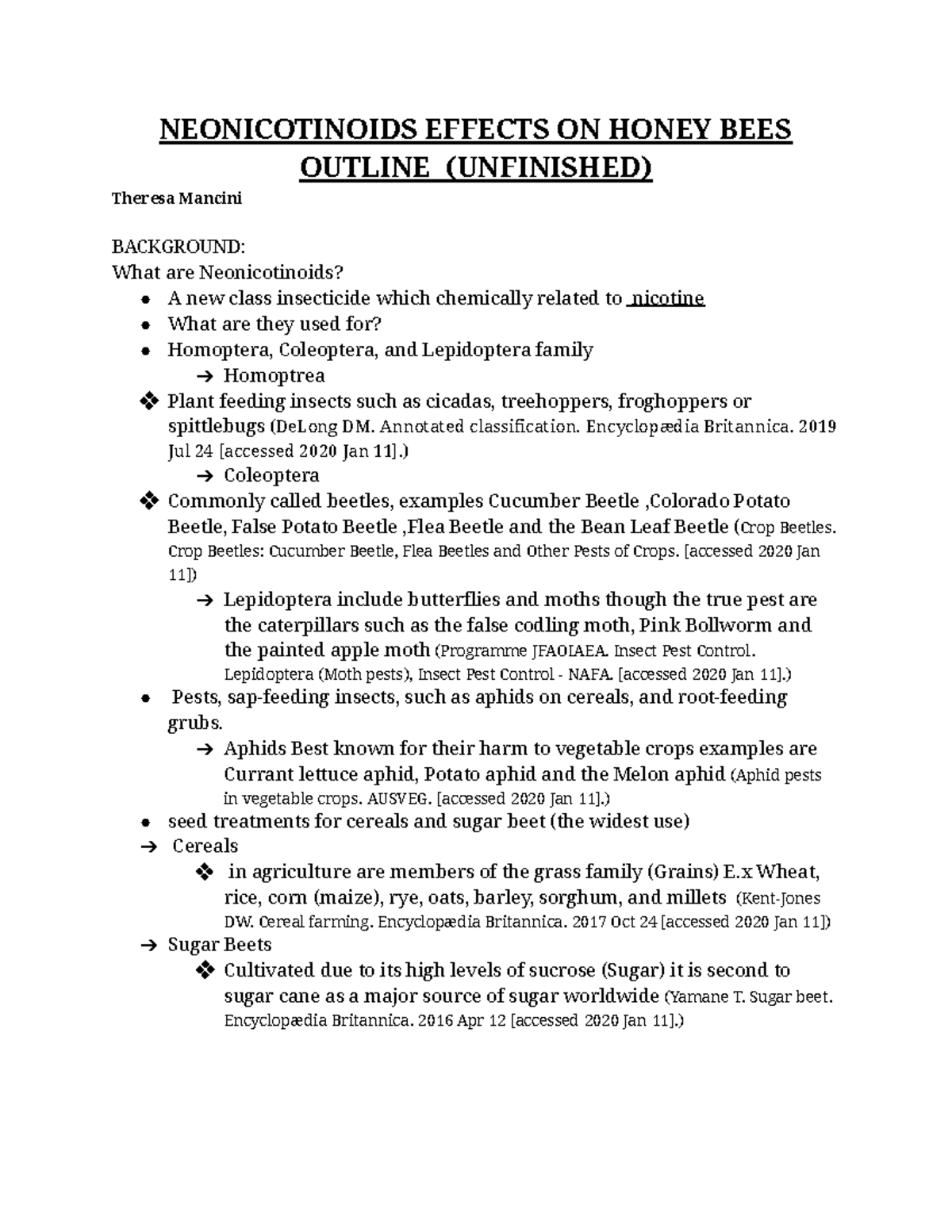 Neonicotinoids Effects ON Honey BEES - Google Docs - NEONICOTINOIDS ...