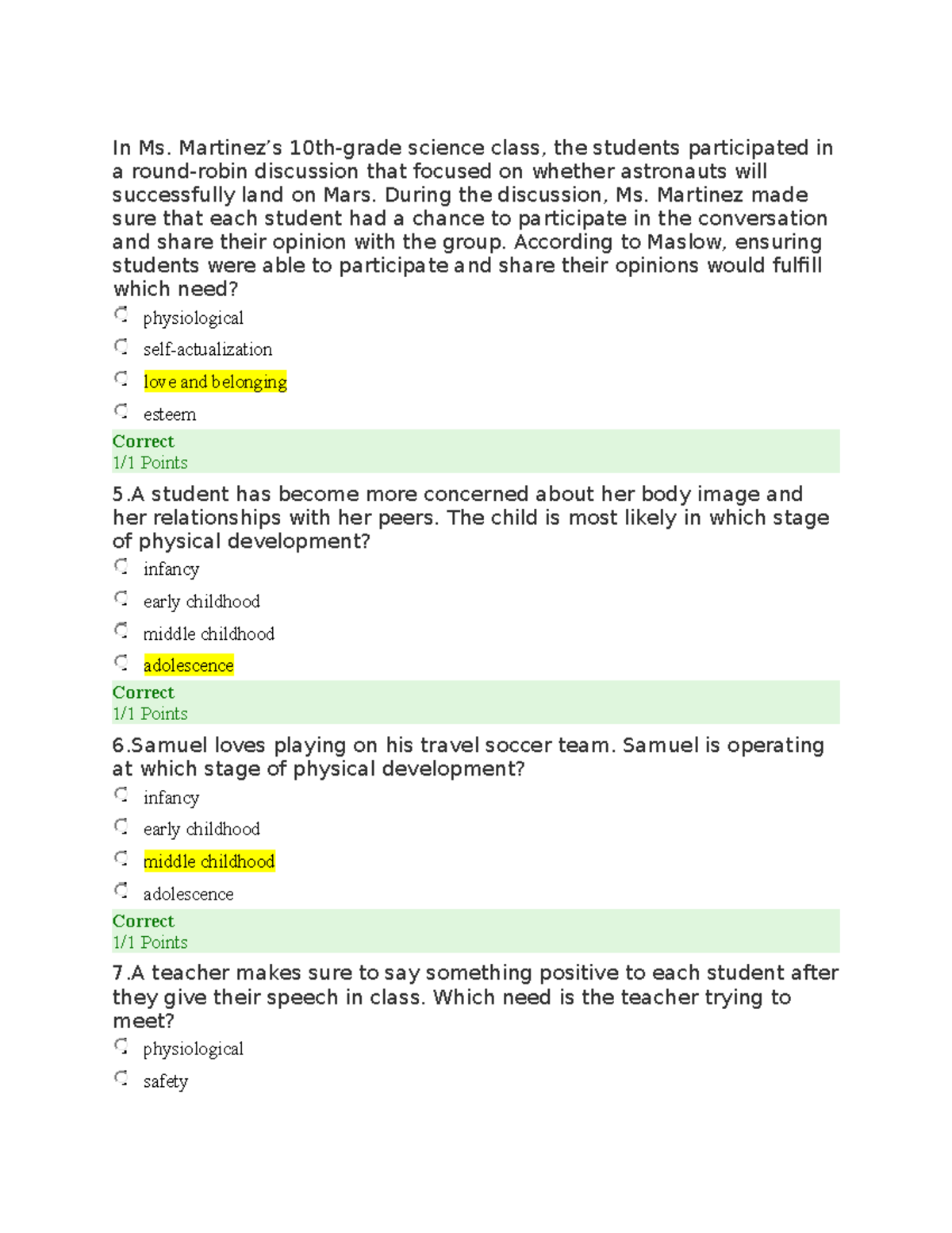 Module 1 Practice Test Questions - In Ms. Martinez’s 10th-grade science ...