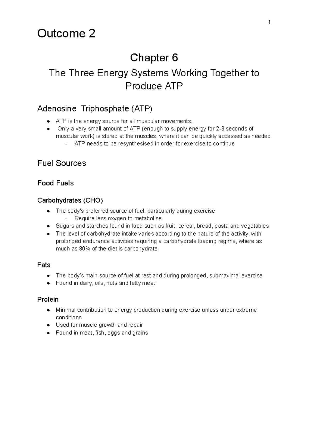 PE summary notes - U3 AOS2 - ATAR Notes - Outcome 2 Chapter 6 The Three ...