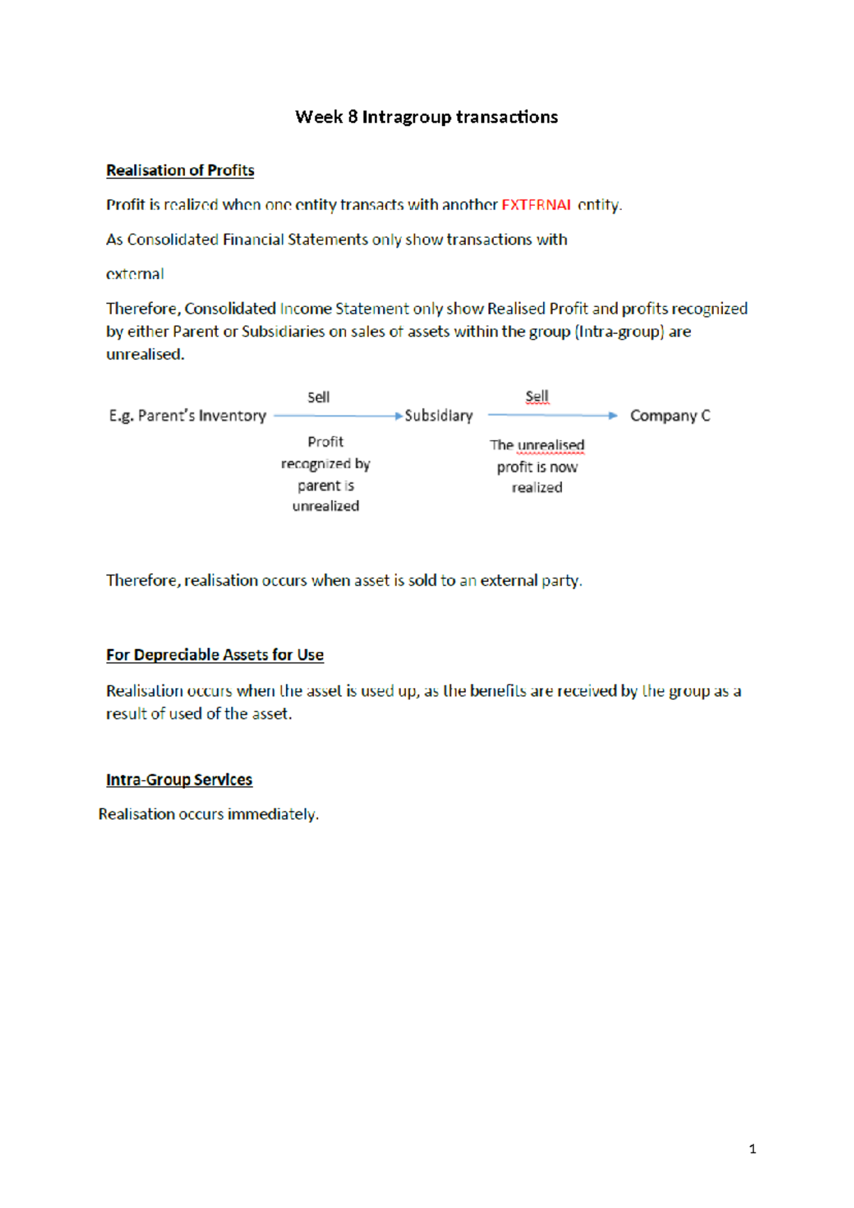 Week 8 question - Week 8 Intragroup transactions Question 1 All examples involve Planet ltd ...