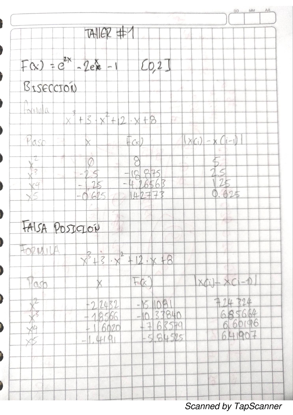 Taller Biseccion Y Regla Falsa Daniel Rodelo - Matemáticas Especiales ...