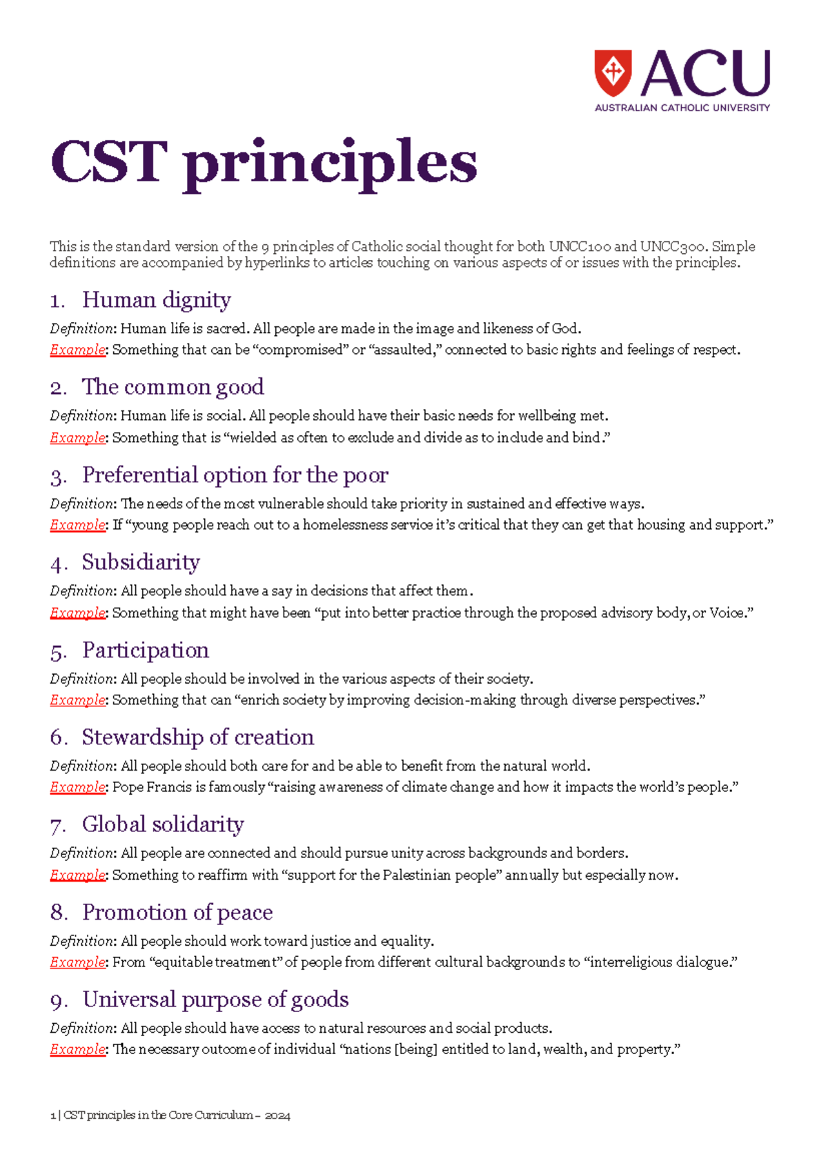CST principles document - 19-04-2024 - 1 | CST principles in the Core Curriculum – 2024 CST ...