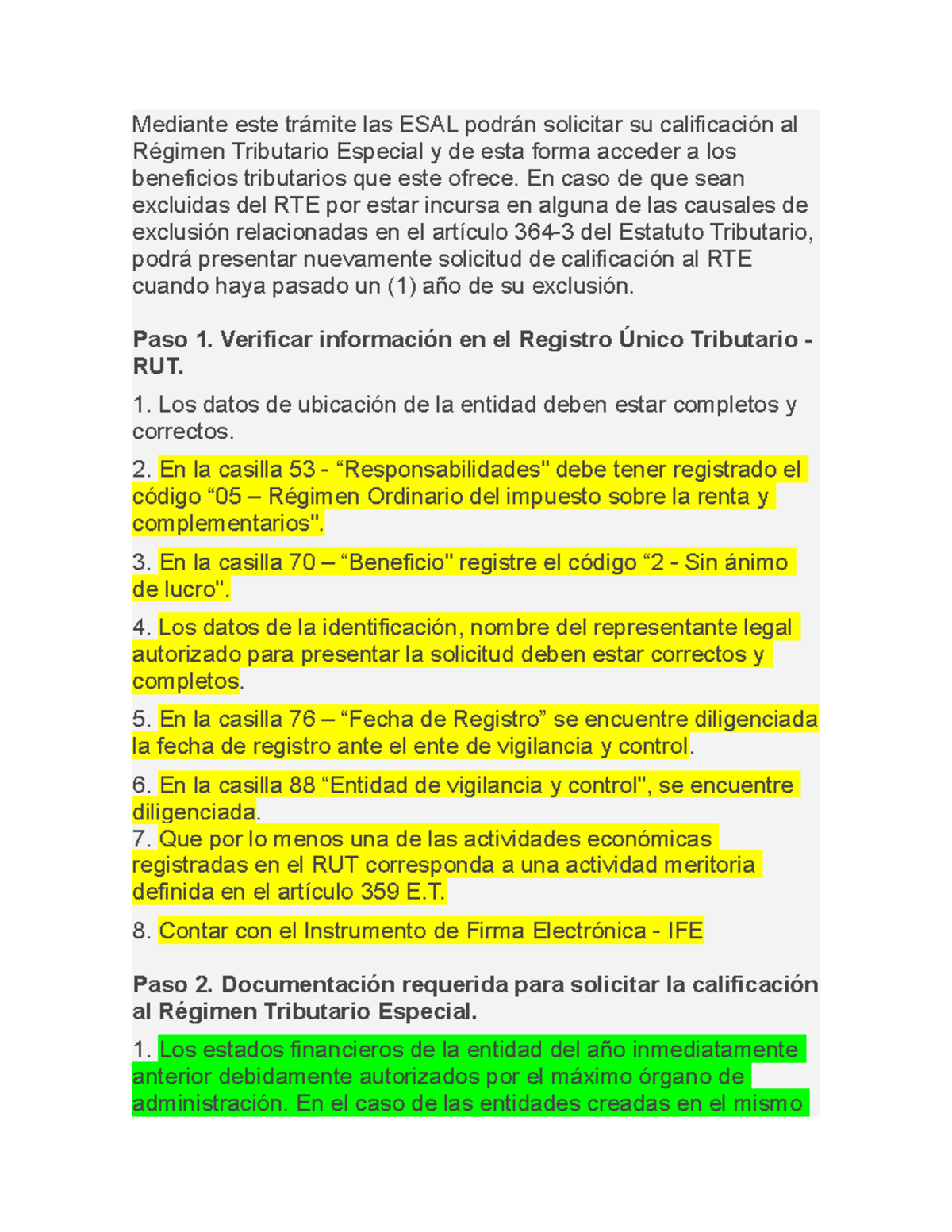 Mediante este trámite las ESAL podrán solicitar su calificación al ...