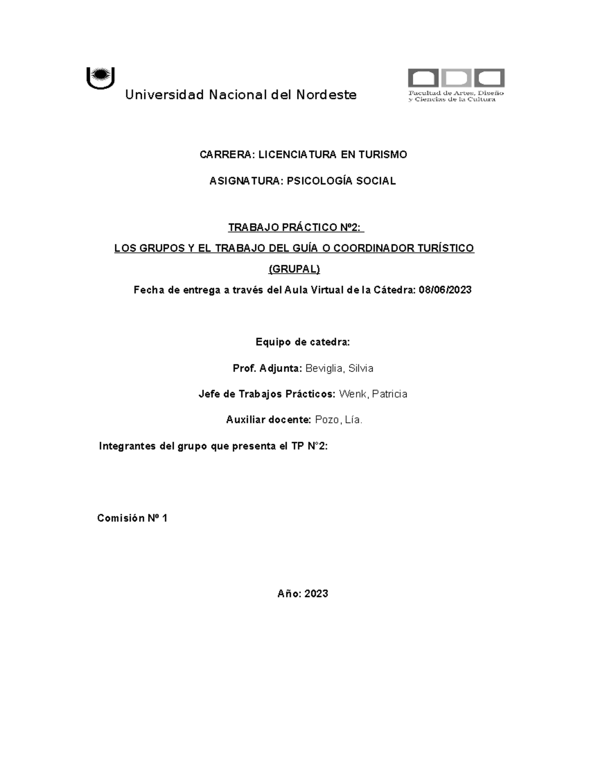 2023-Psi Soc-TP 2-2 - tabajo practico - CARRERA: LICENCIATURA EN ...