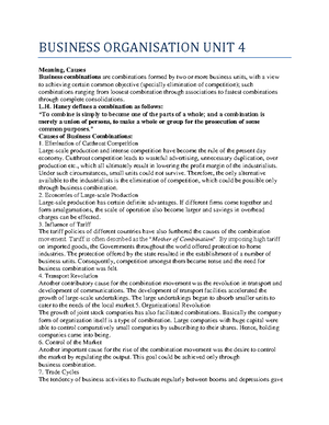 Business Organisation UNIT 3 - BUSINESS ORGANISATION UNIT 3 Forms of ...