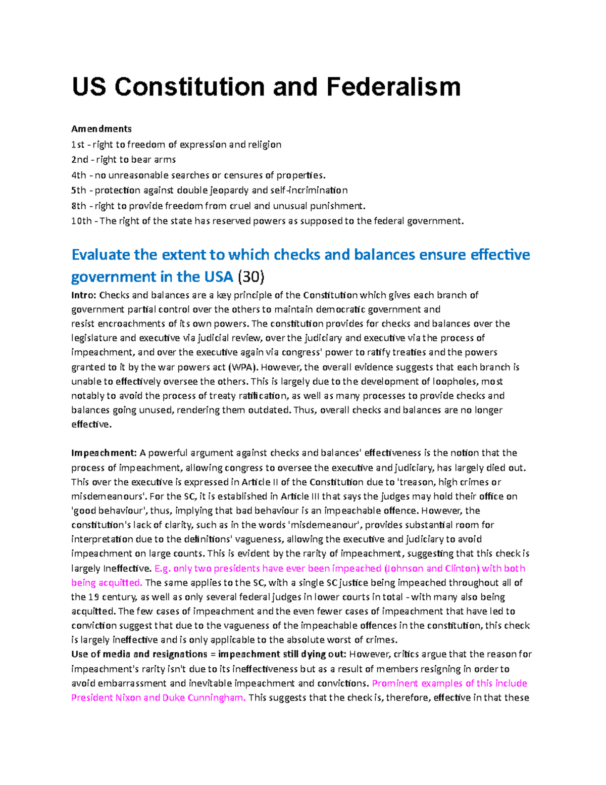 1 US Constitution and federalism - US Constitution and Federalism ...