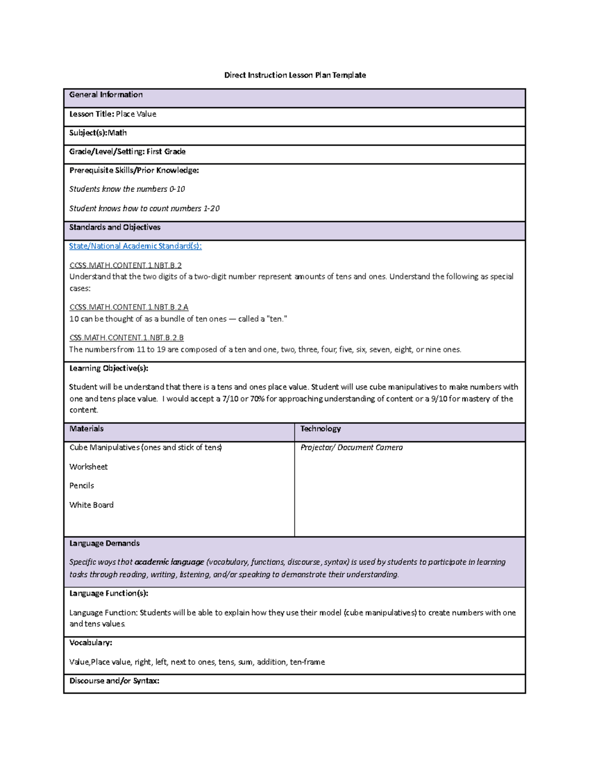 D171 Task2Place Value Tensand Ones - D171 - WGU - Studocu
