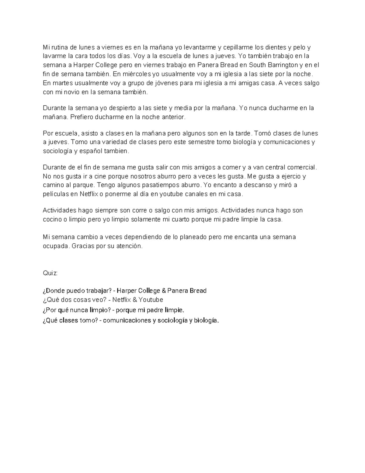 Presentation 2 SPA - My teacher is Brenda Carillo and she teaches my ...