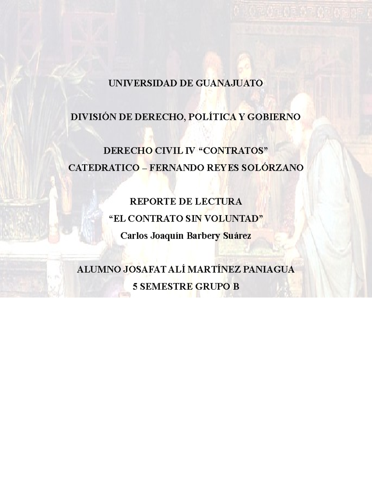 EL Contrato SIN Voluntad - UNIVERSIDAD DE GUANAJUATO DIVISIÓN DE ...