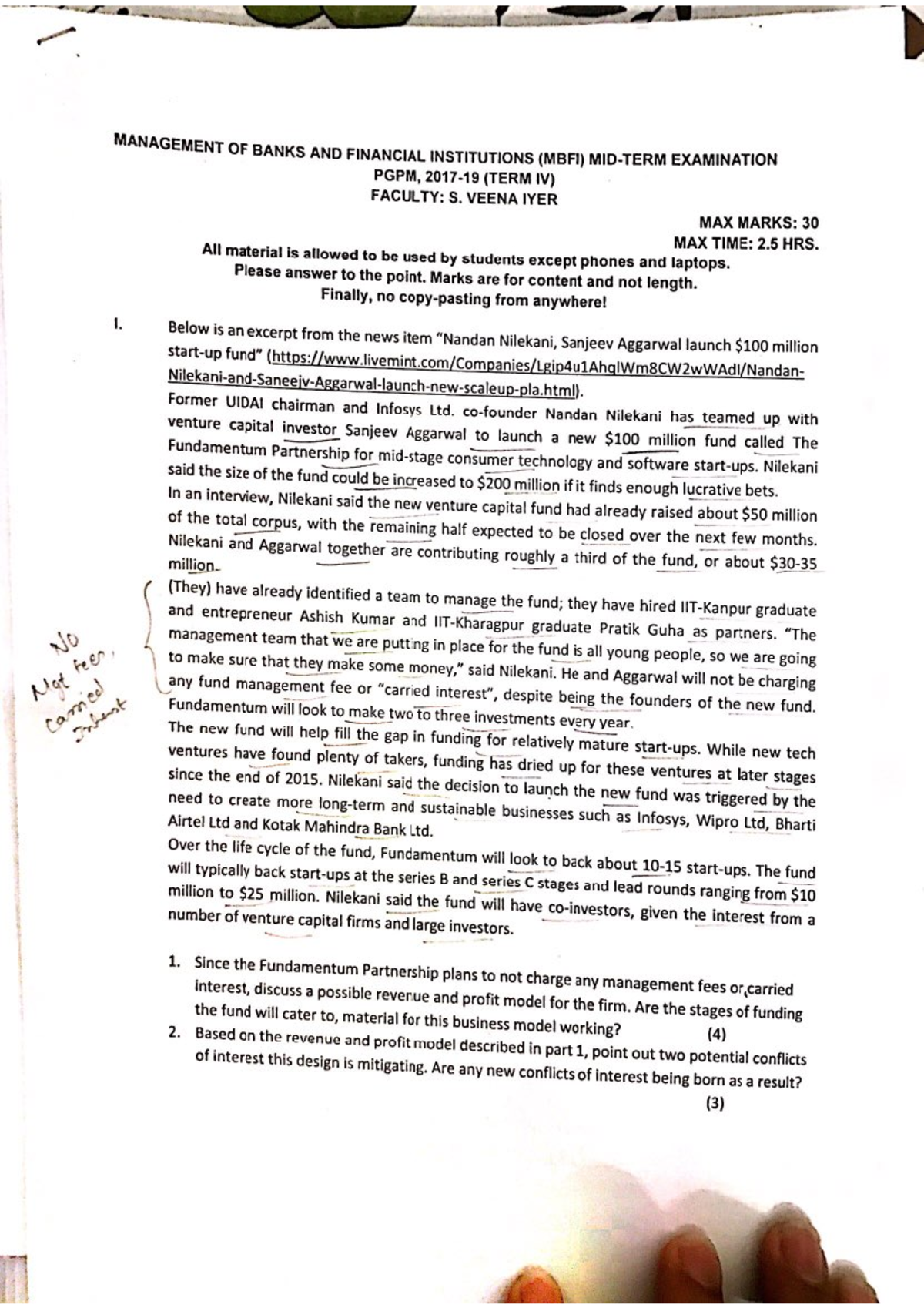 Mt 2018 mbfi vi - Financial Management - Studocu