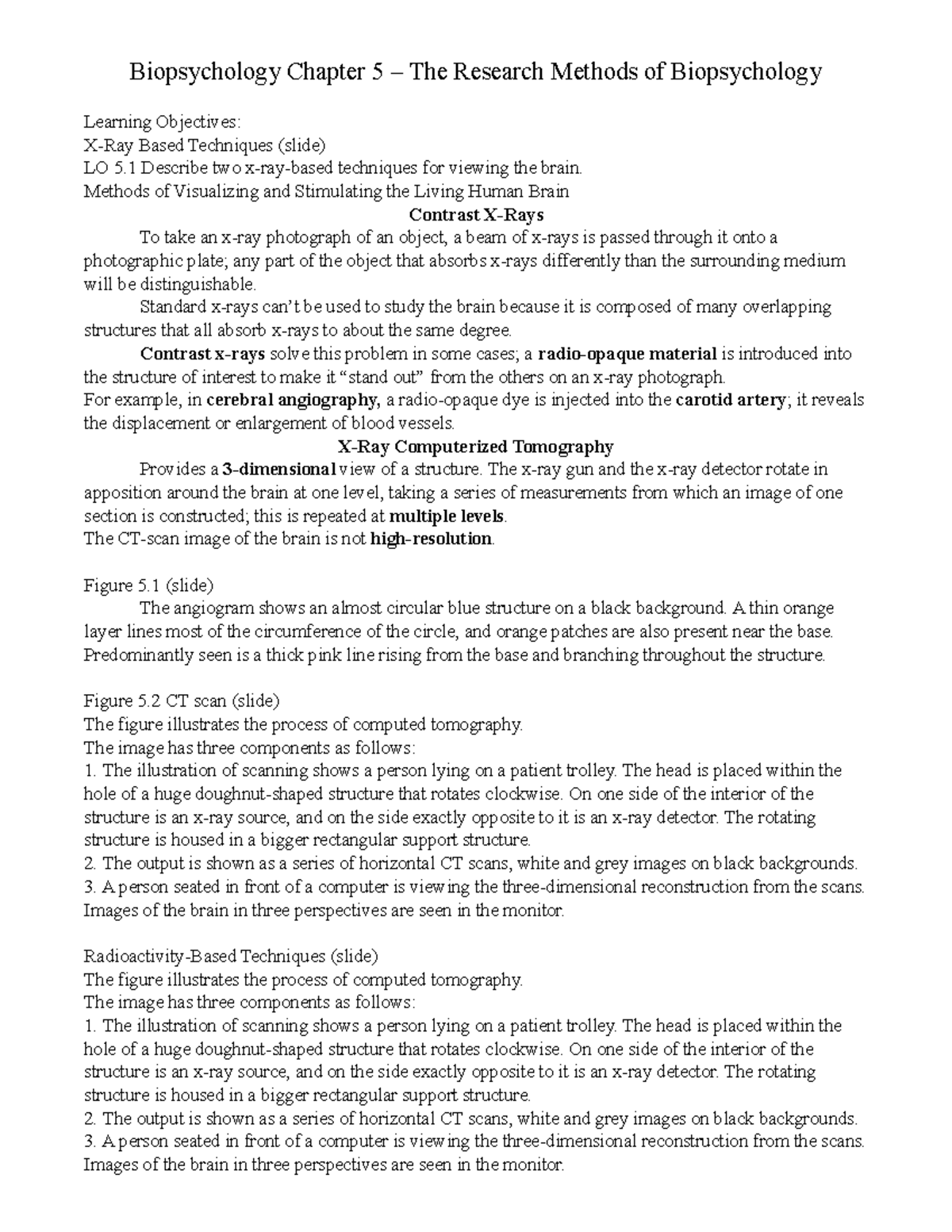 Biopsychology Chapter 5 Notes - Biopsychology Chapter 5 – The Research ...