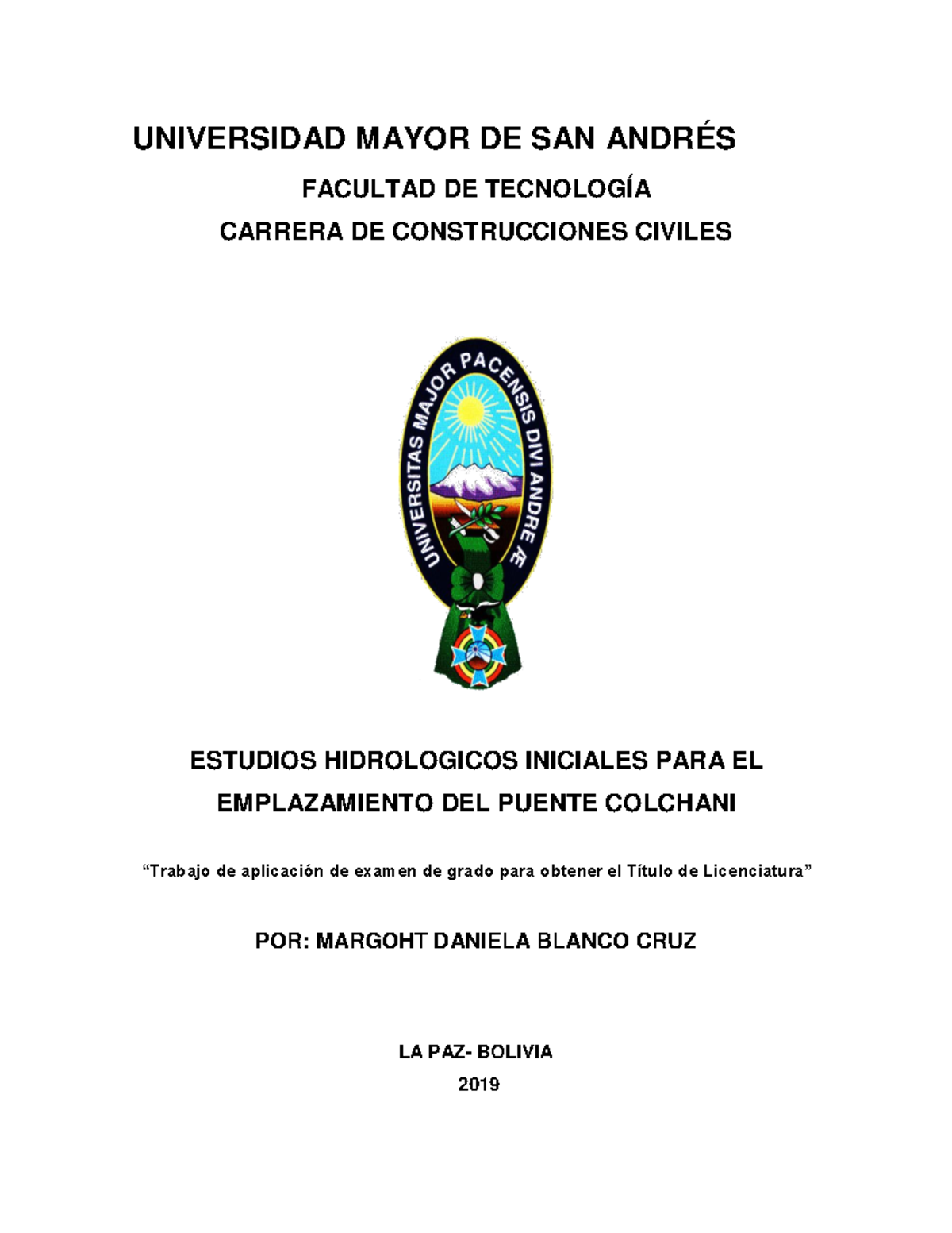 EG-2457 - sefesf - UNIVERSIDAD MAYOR DE SAN ANDRÉS FACULTAD DE ...