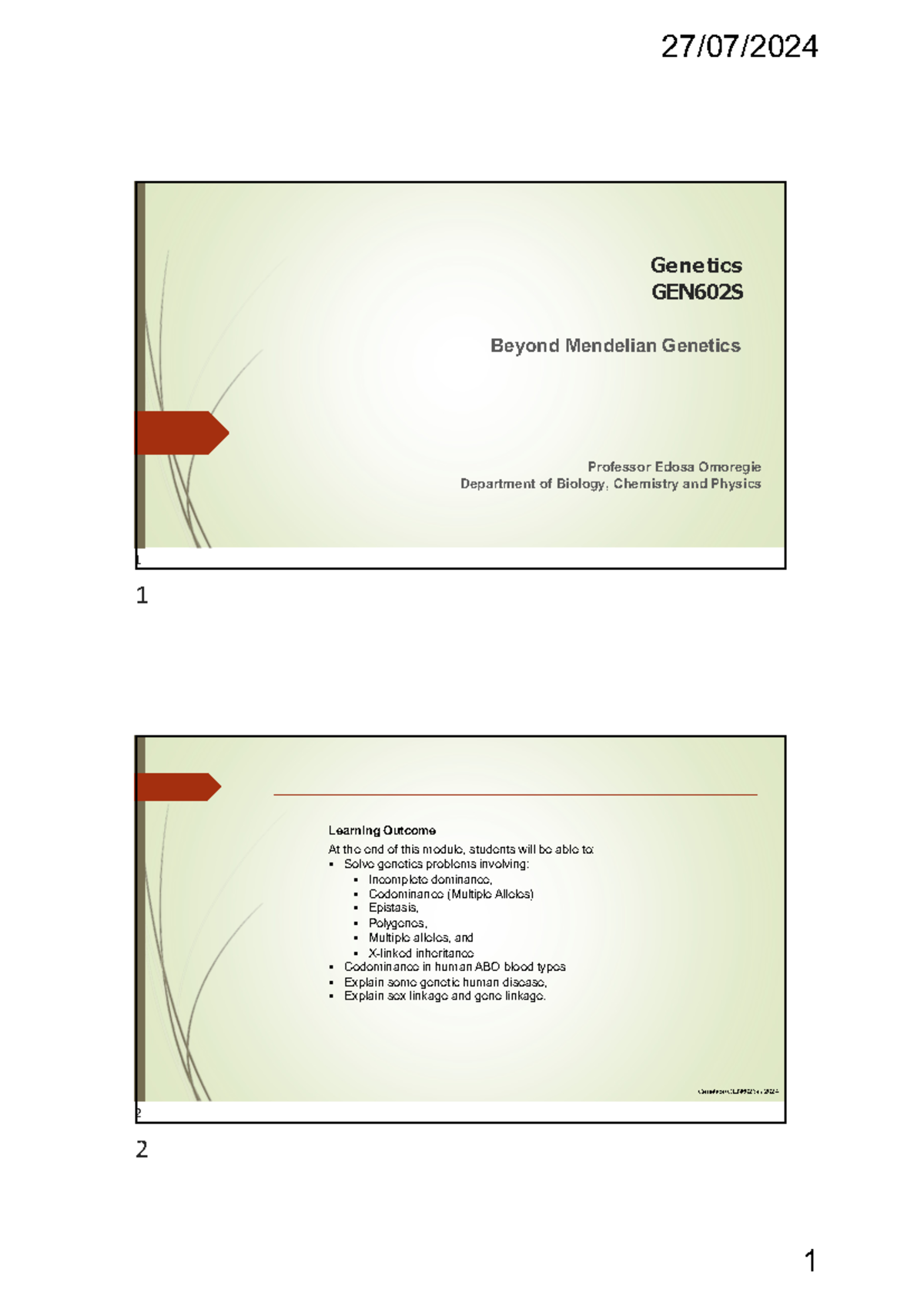 Module 2 - Beyond Mendelian Genetics - Incomplete Dominance - Genetics ...