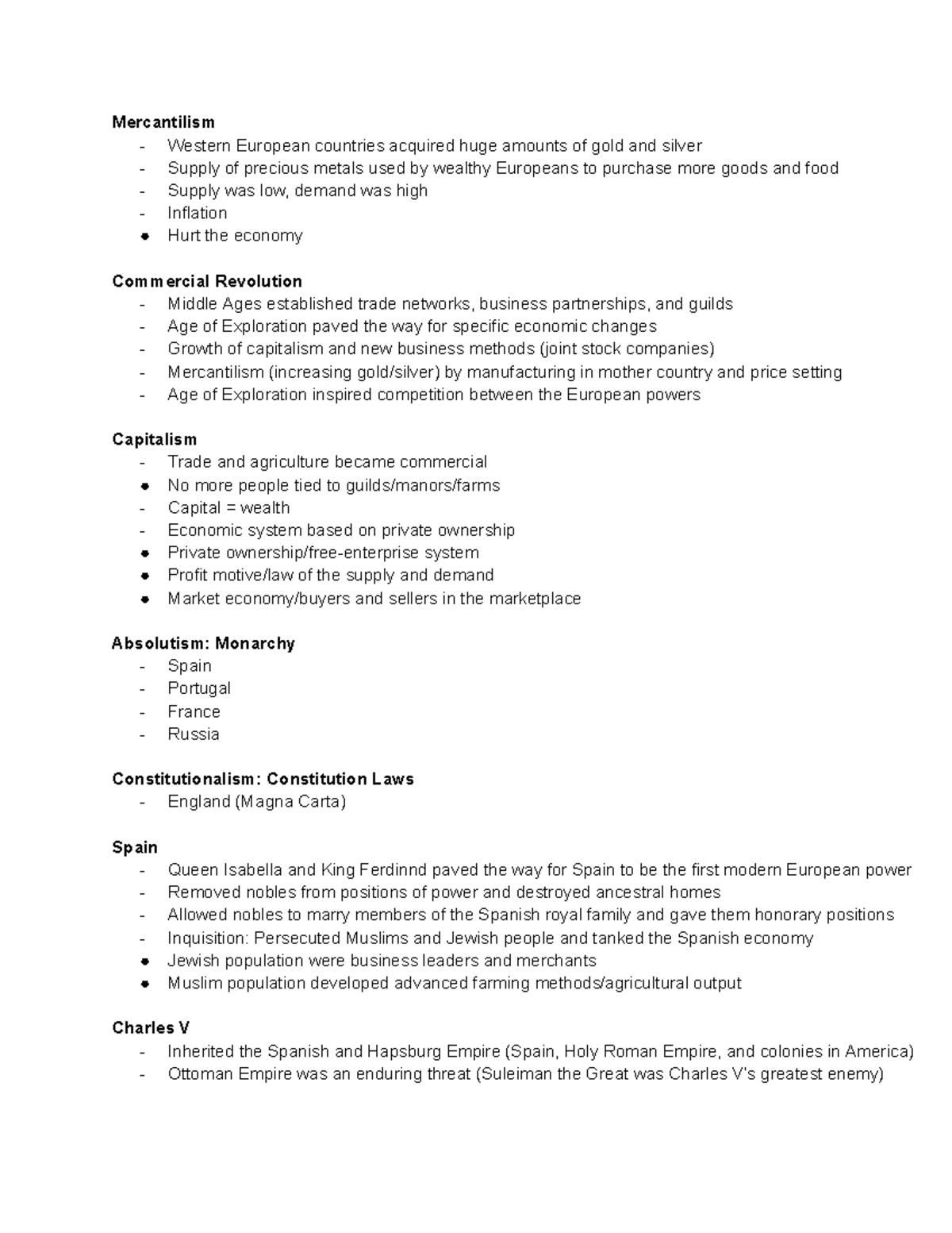 Absolutism - Russia, France, Holy Roman Empire, England - Mercantilism ...