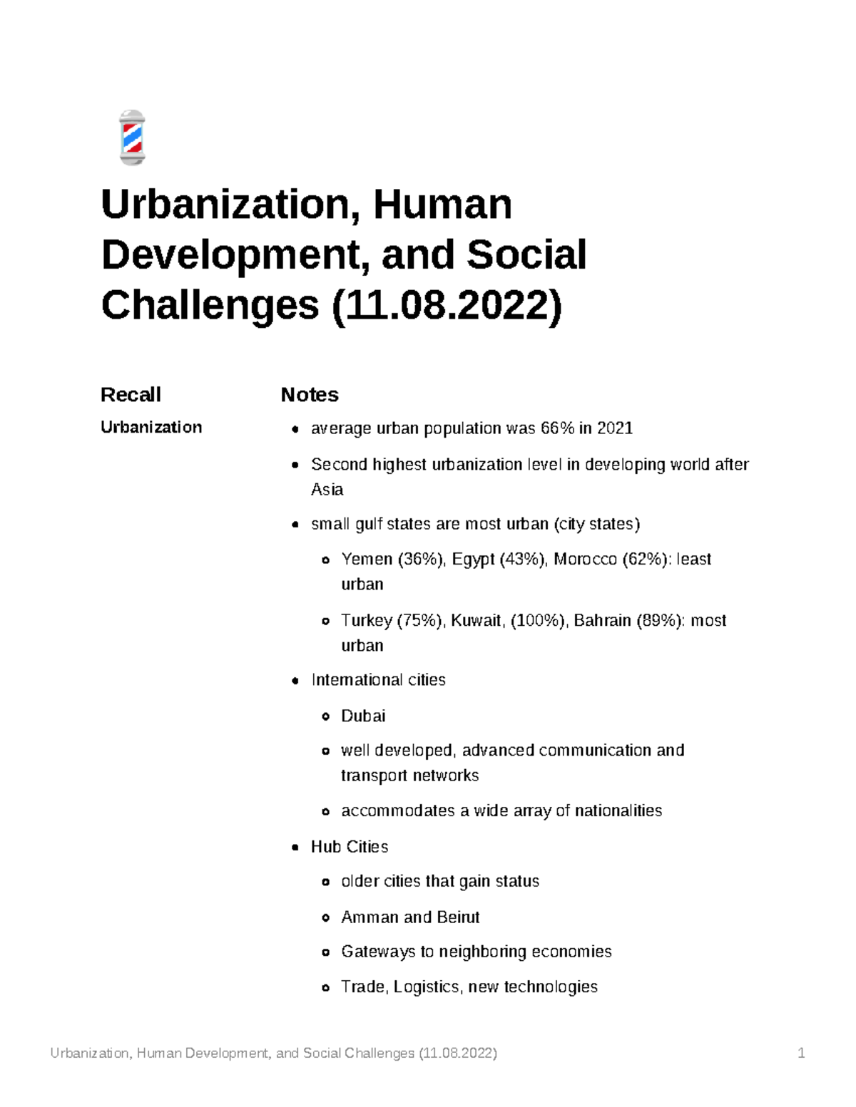 Urbanization Human Development and Social Challenges - v Urbanization ...