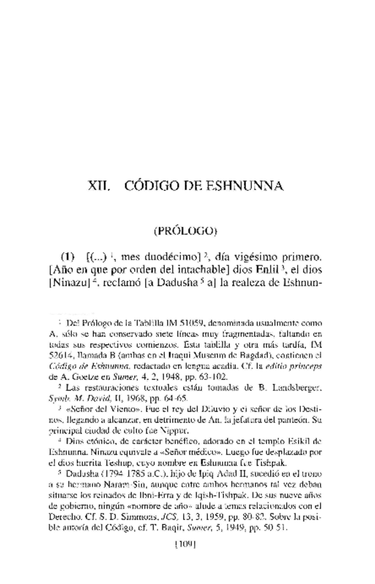 Codigo de Eshnuna completo - Historia Antigua I: Próximo Oriente y ...