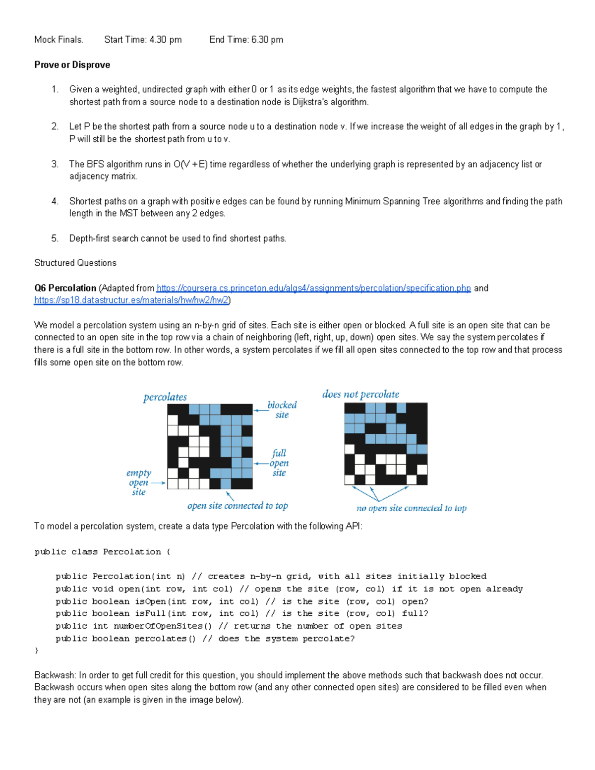 CS2040 Mock Finals - ewfewfweffewewefw - Mock Finals. Start Time: 4 pm ...