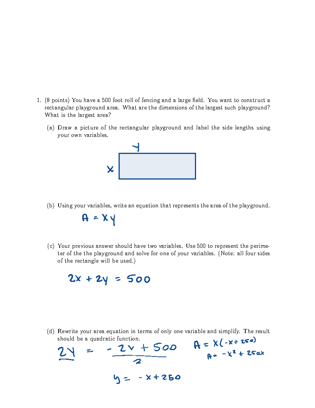 Applications of Pre-calculus - MATH 1113 Name 2 Pre-class Assignment ...