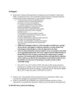 Case Study Week 5 Compliation - Candice Chambers Chamberlain University ...