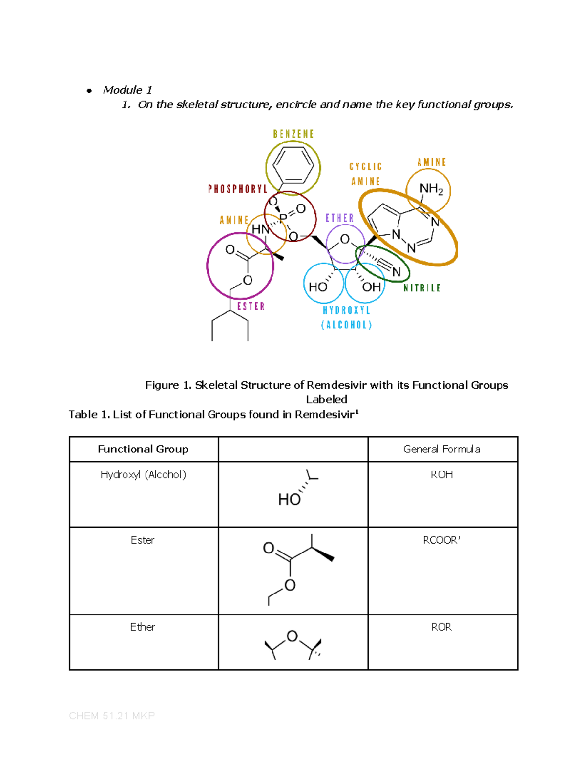 Biochem - Sample Exam Guide - Module 1 1. On the skeletal structure ...