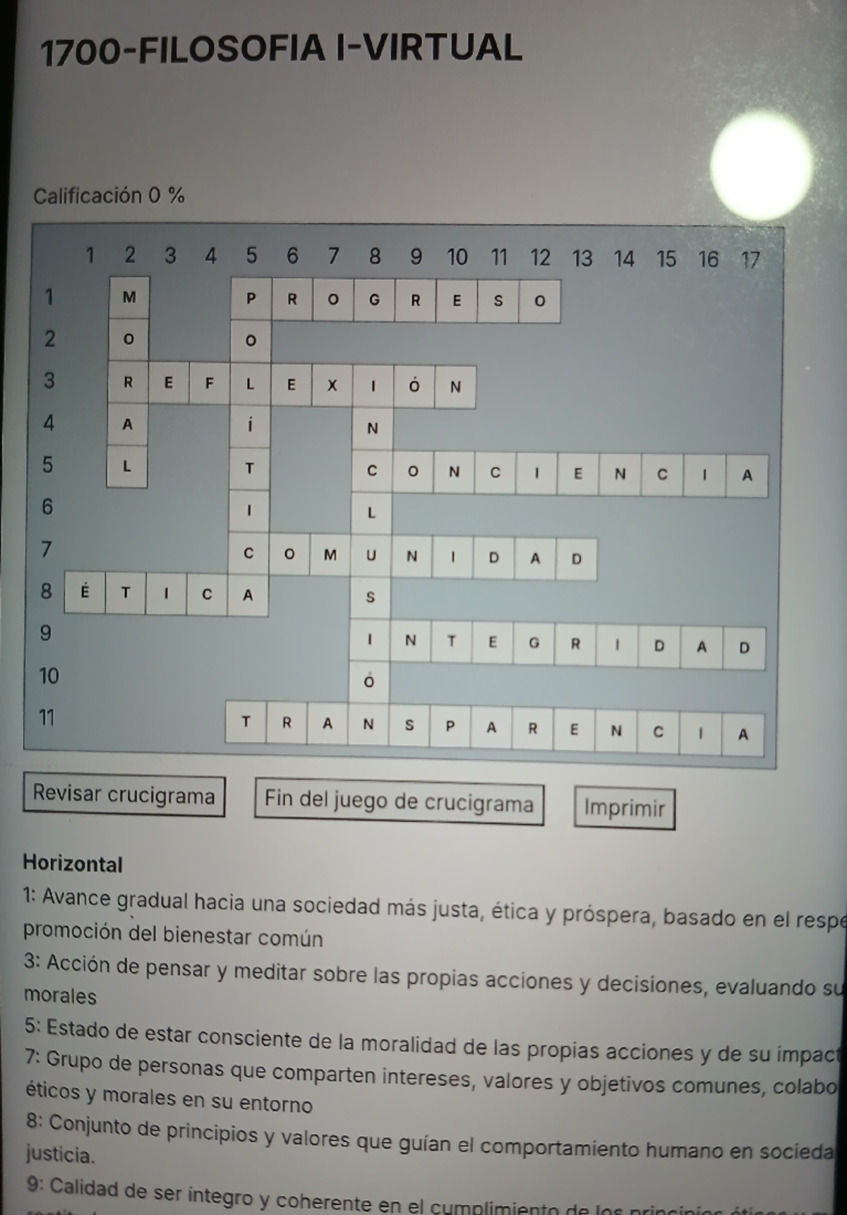 Actvidad 10 Crucigrama Filosofía - 1700-FILOSOFIA I-VIRTUAL ...