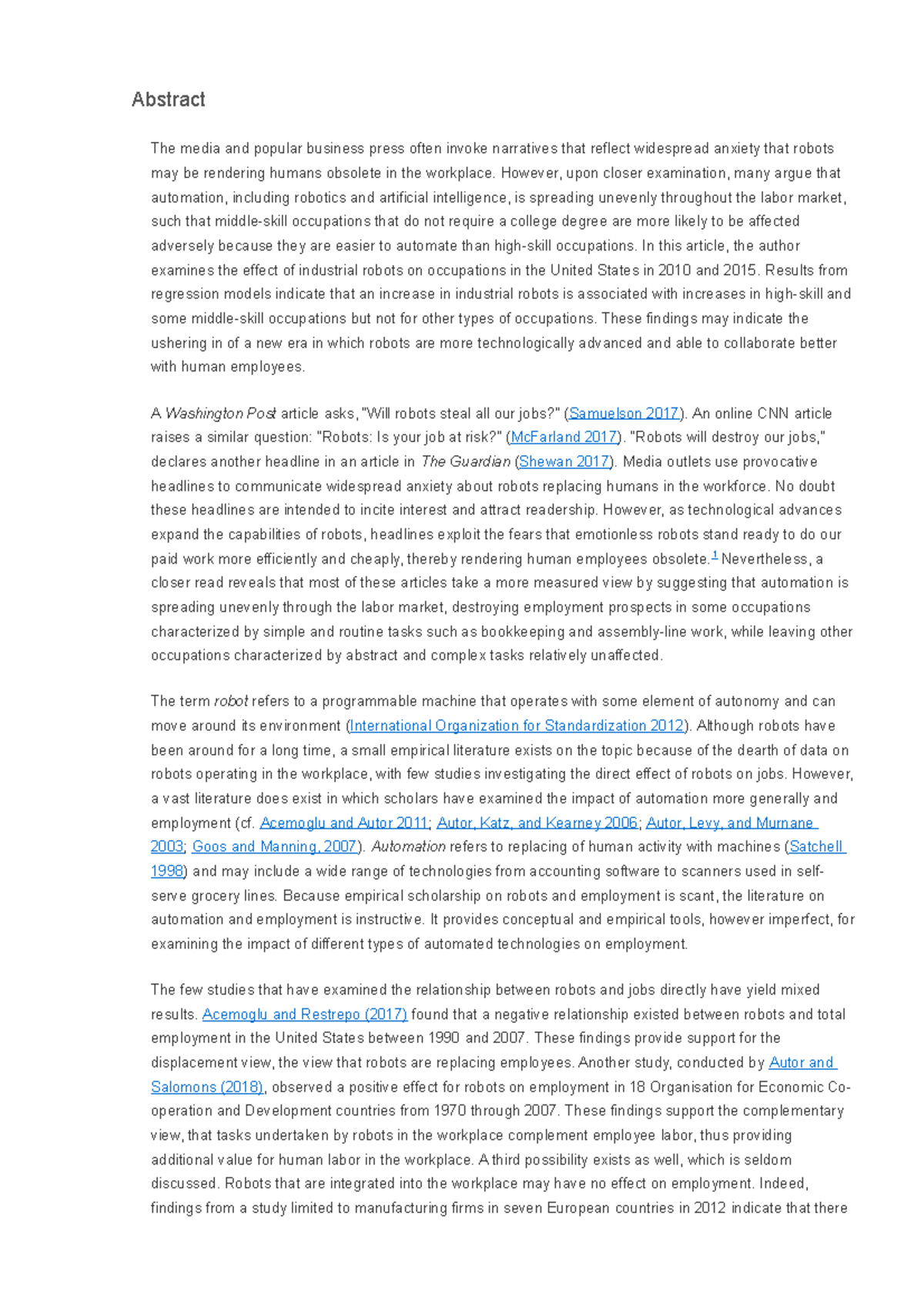 Article - asd - Abstract The media and popular business press often ...