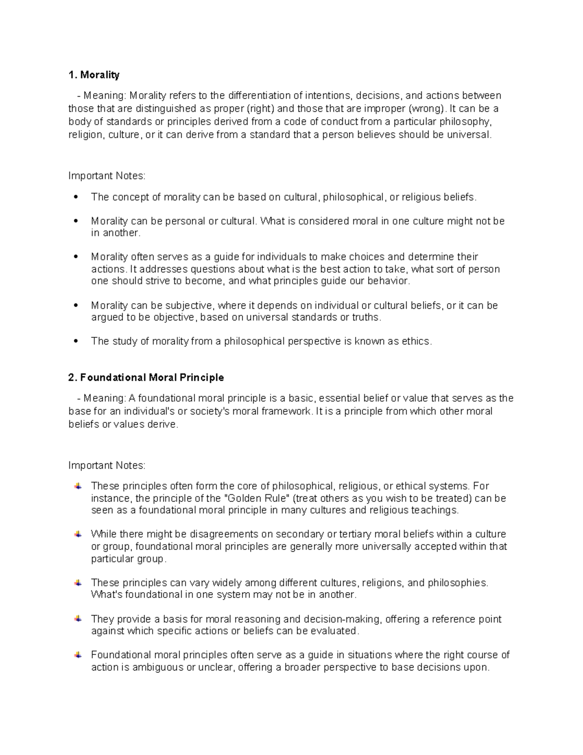 Morality - Answer - Morality Meaning: Morality refers to the ...