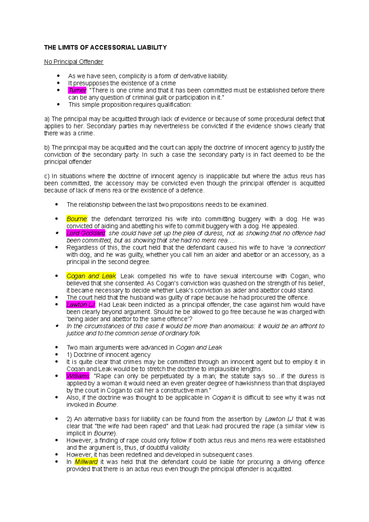 THE Limits OF Accessorial Liability - THE LIMITS OF ACCESSORIAL ...