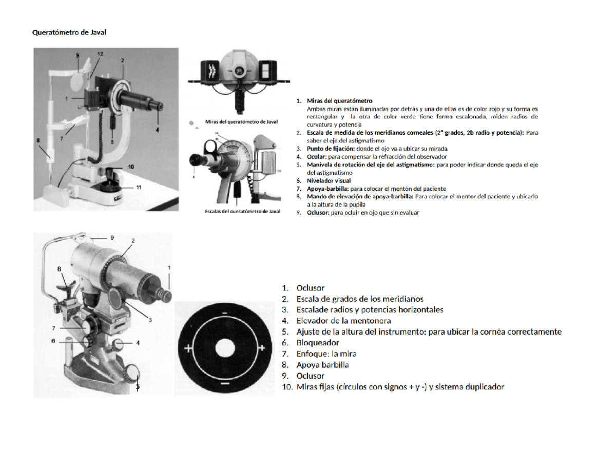instrumentos opticos - Clínica De Optometría - Studocu