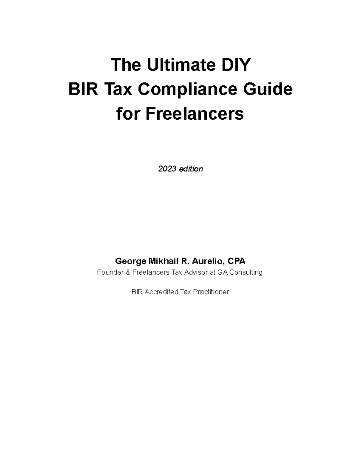 2023 - The Ultimate DIY BIR Tax Compliance Guide for Freelancers - The ...