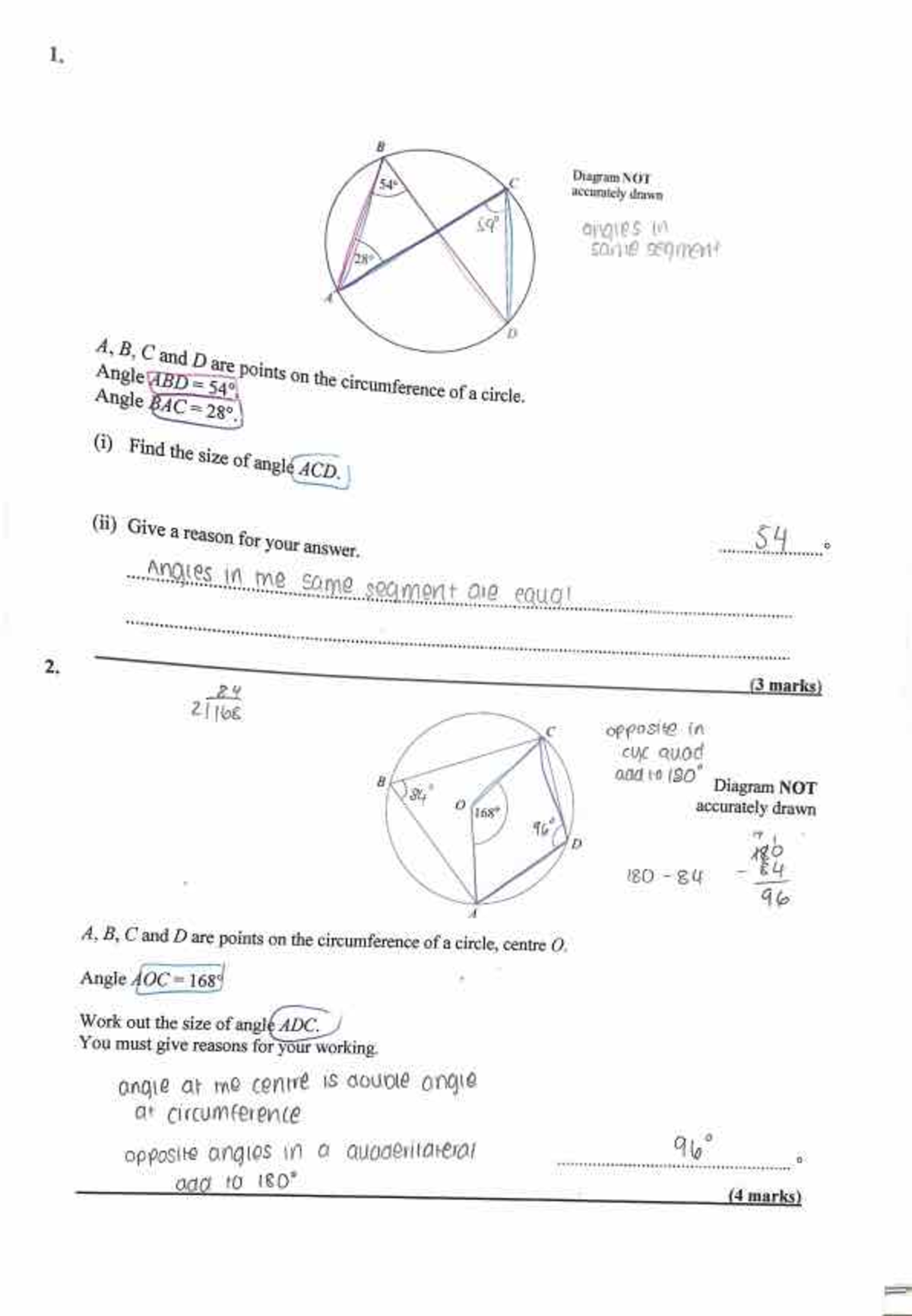Circle Theorem - tasks - Studocu