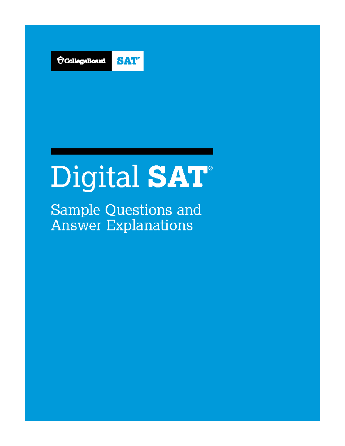 Digital sat sample questions #2 - Digital SAT ####### ® Sample ...