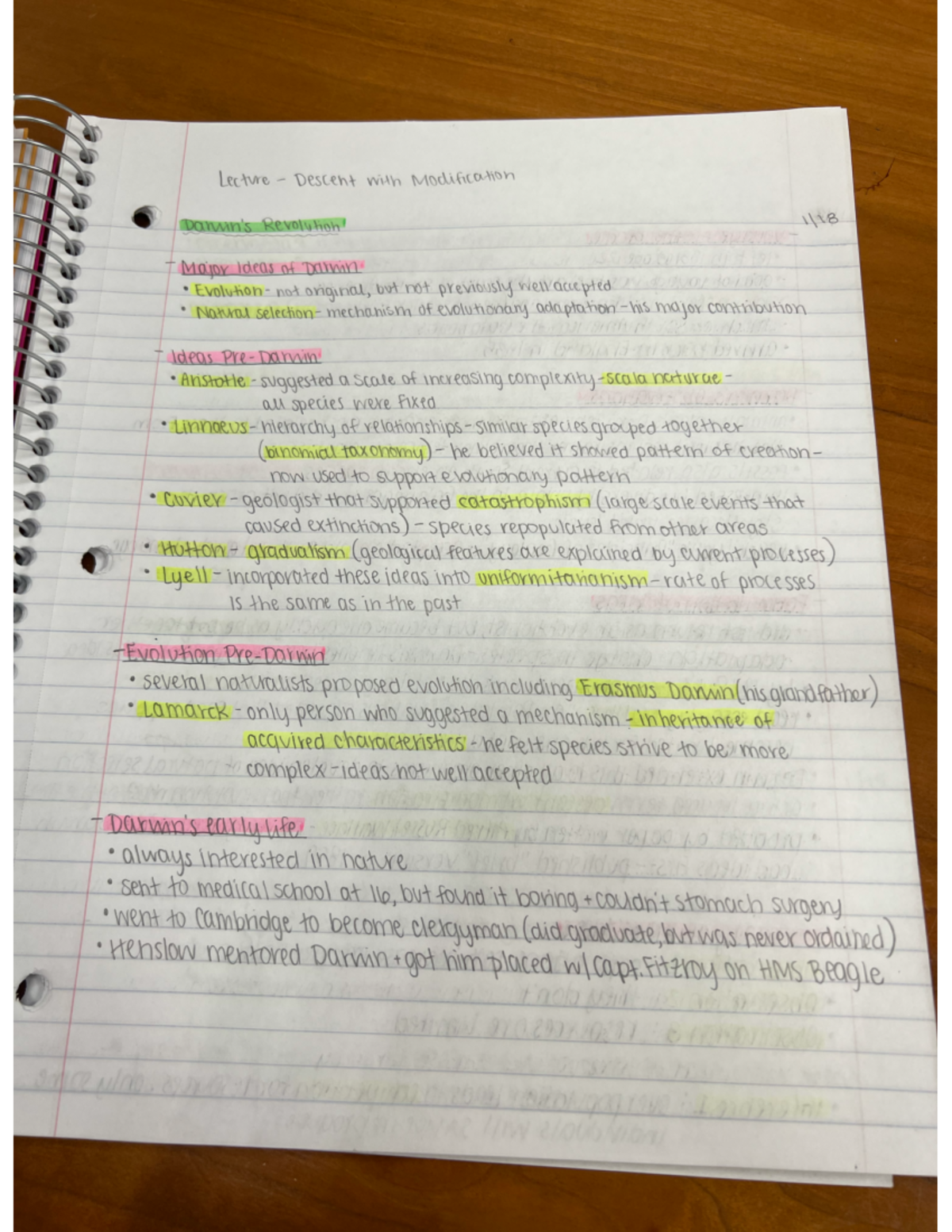 Chapter 1 Lecture/Terms - BIOL 112 - Studocu