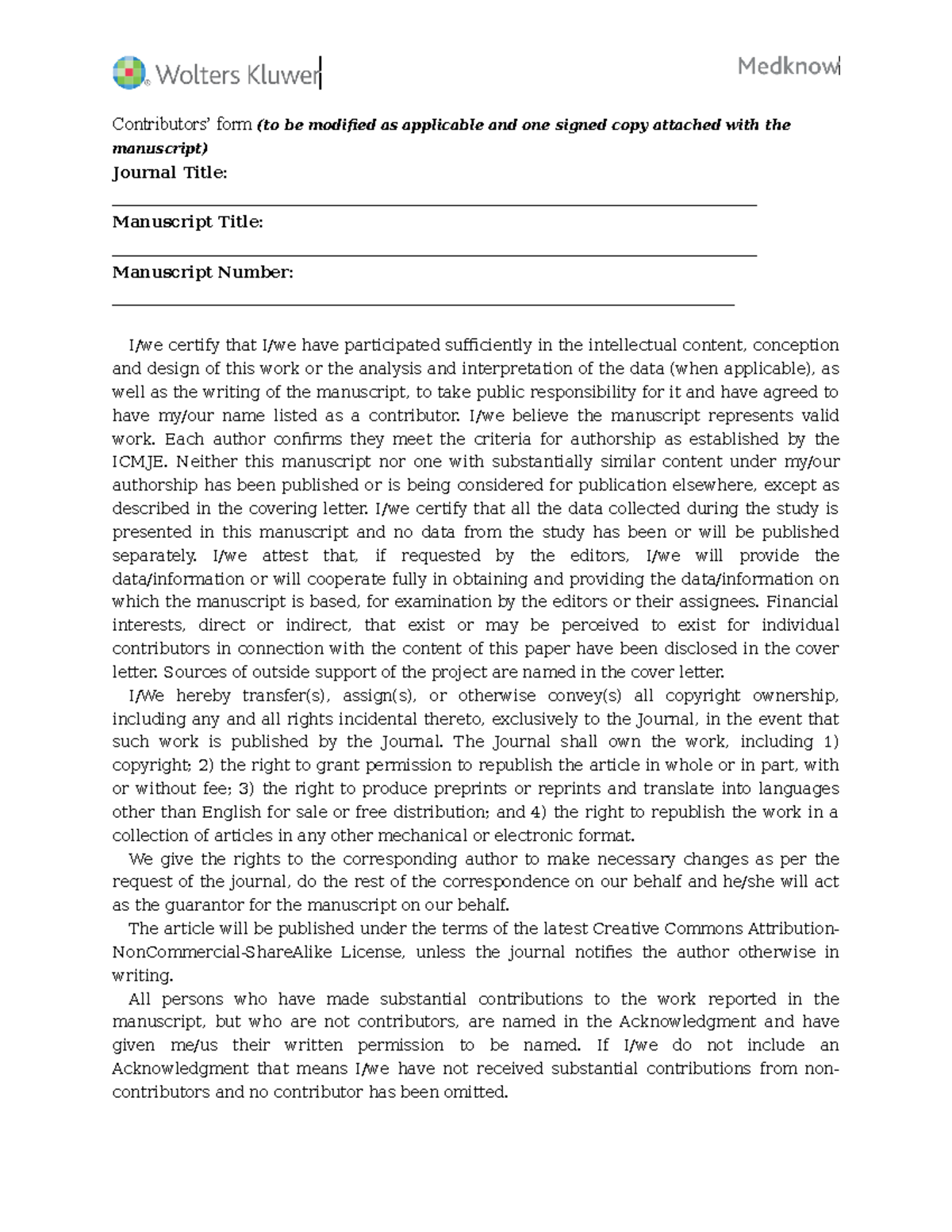 Copyright - THis is just a lecture notes - Contributors’ form (to be ...