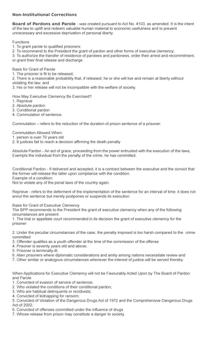 NON- Institutional Correction - Corrections as the fourth pillar of ...