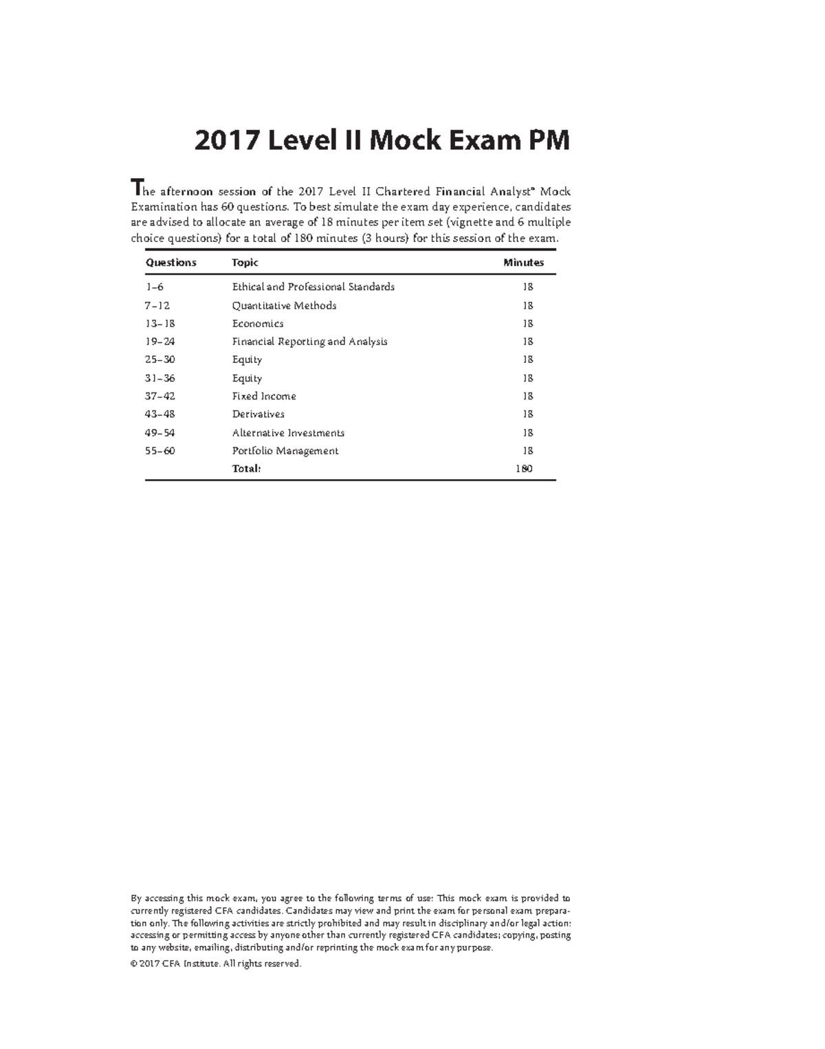 2017 PM Level 2 with answers - T he afternoon session of the 2017 Level ...