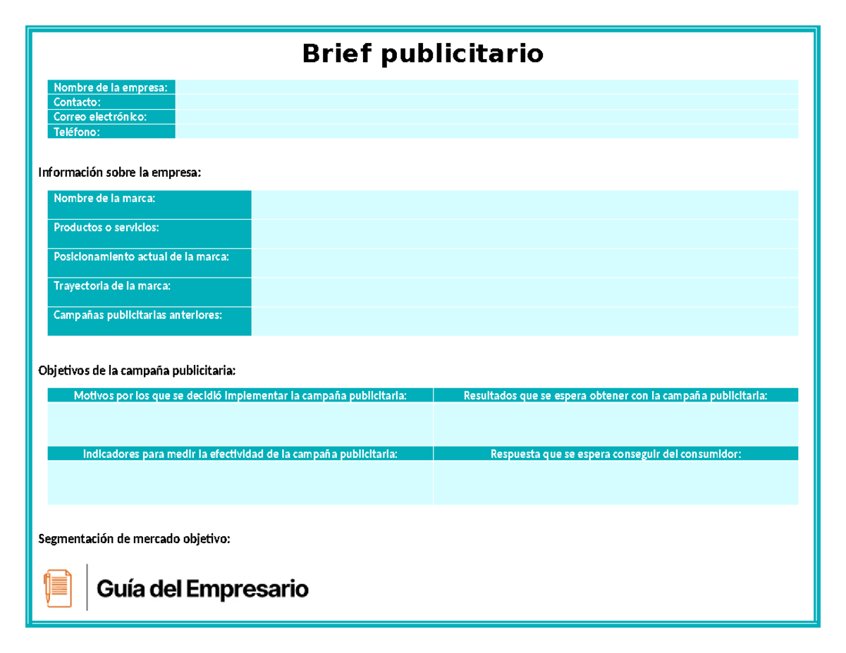 Brief-publicitario - como hacer un brief publicitario - Brief ...