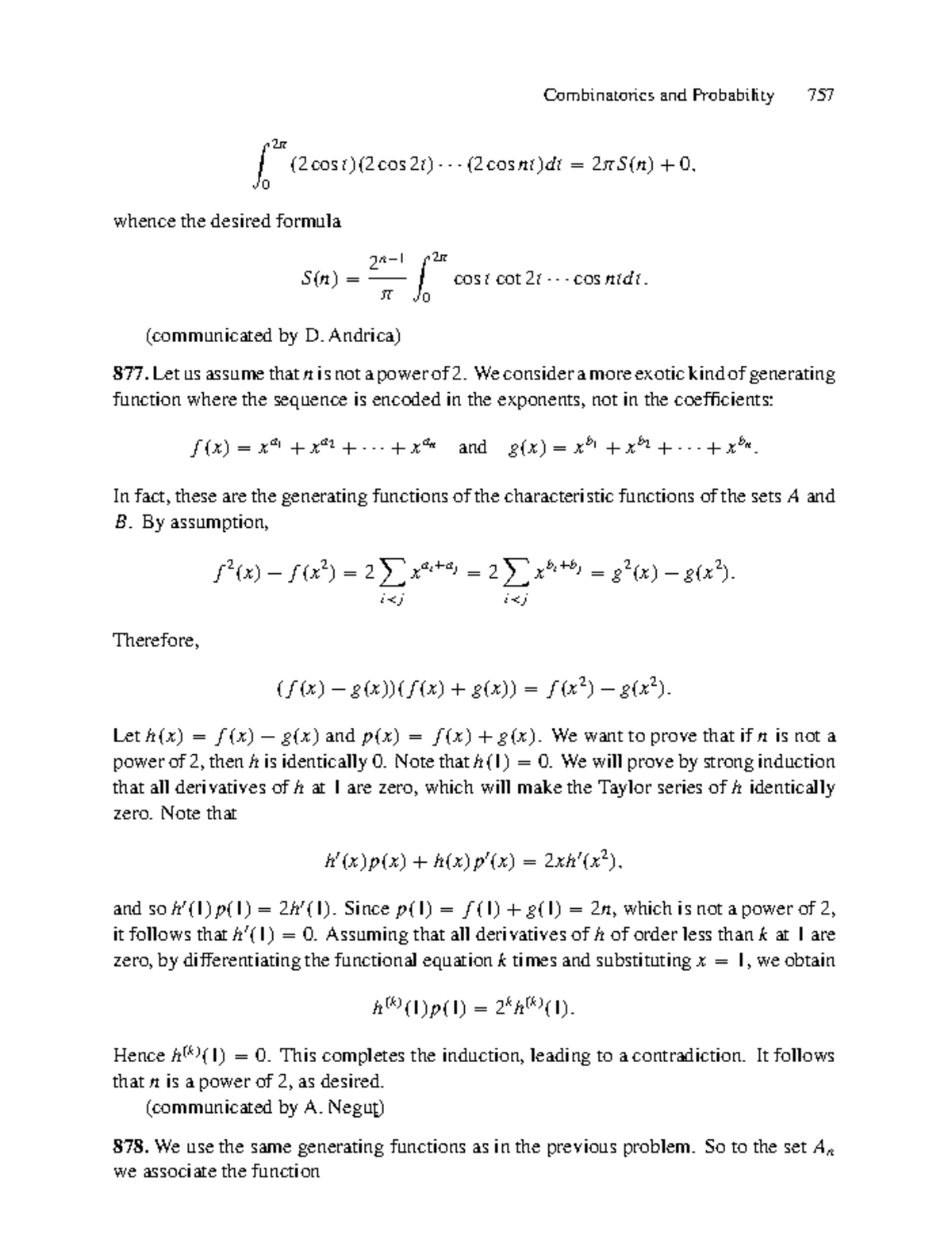 Advanced book on Mathematics Olympiad ( PDFDrive )-86 - ∫ 2 π 0 (2 cos ...