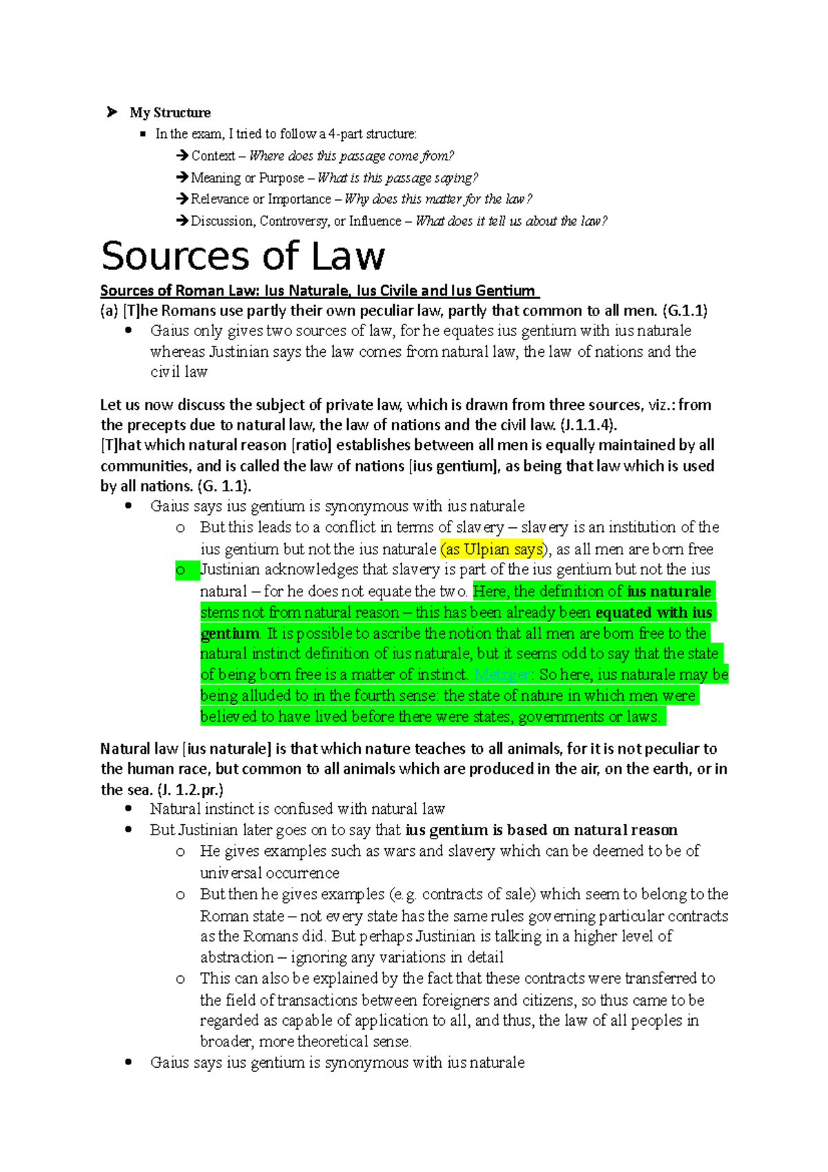 Roman Gobbets - My Structure In the exam, I tried to follow a 4-part ...