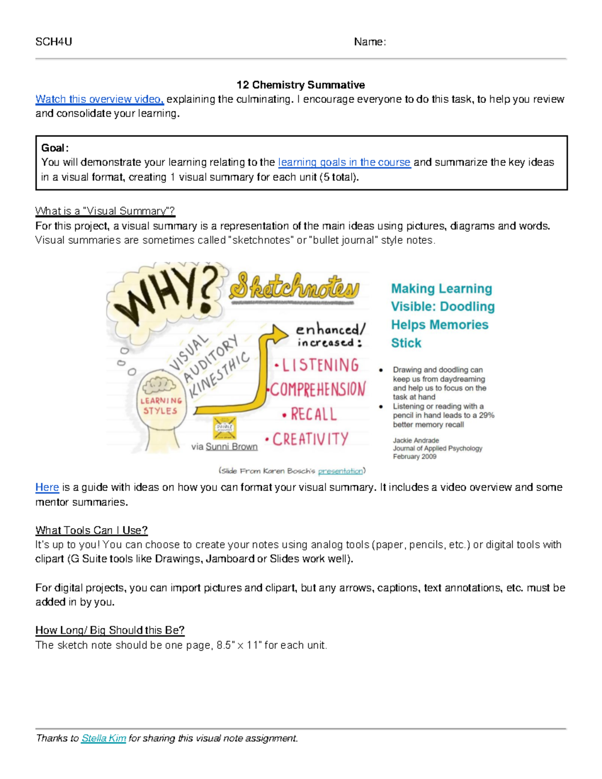 SCH4U- Visual Summary Culminating v3 - 12 Chemistry Summative Watch ...