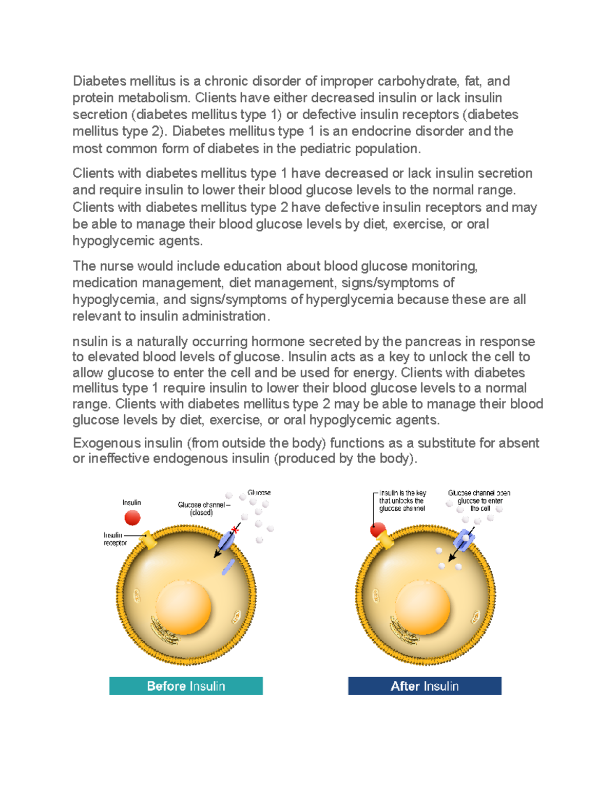 Diabetes Mellitus - notes - Diabetes mellitus is a chronic disorder of ...