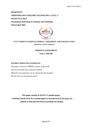 Maintenance OF Operation Theatre Instruments - MAINTENANCE OF OPERATION ...