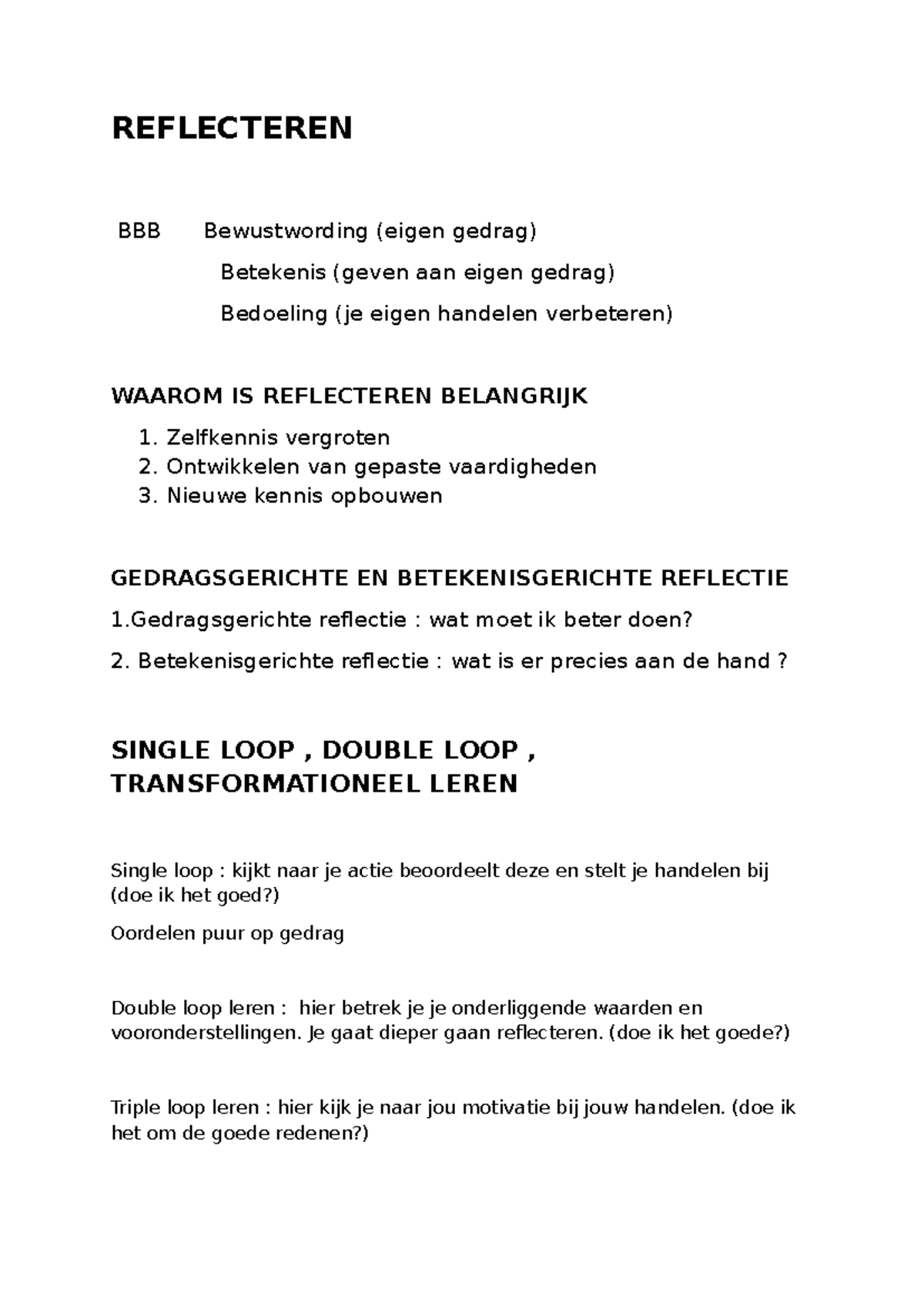 Charlotte demeyer les samenvatting - REFLECTEREN BBB Bewustwording ...